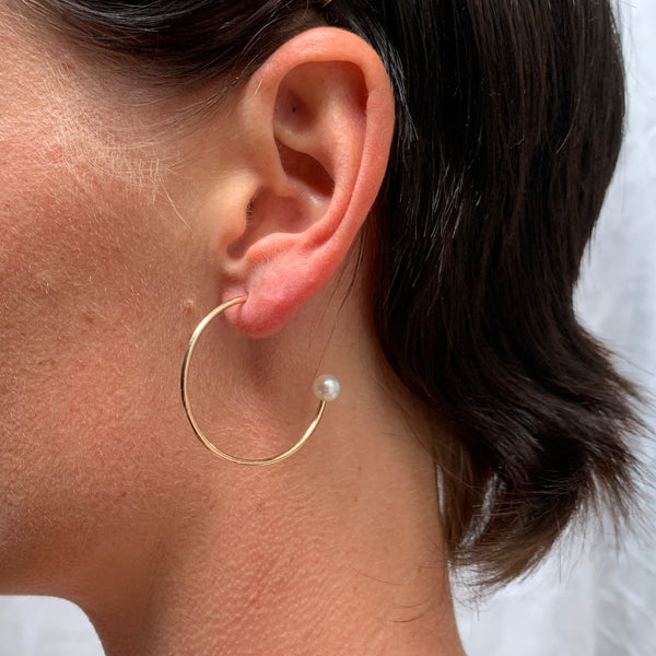 Large Gold Charming Hoop + Charms Earrings