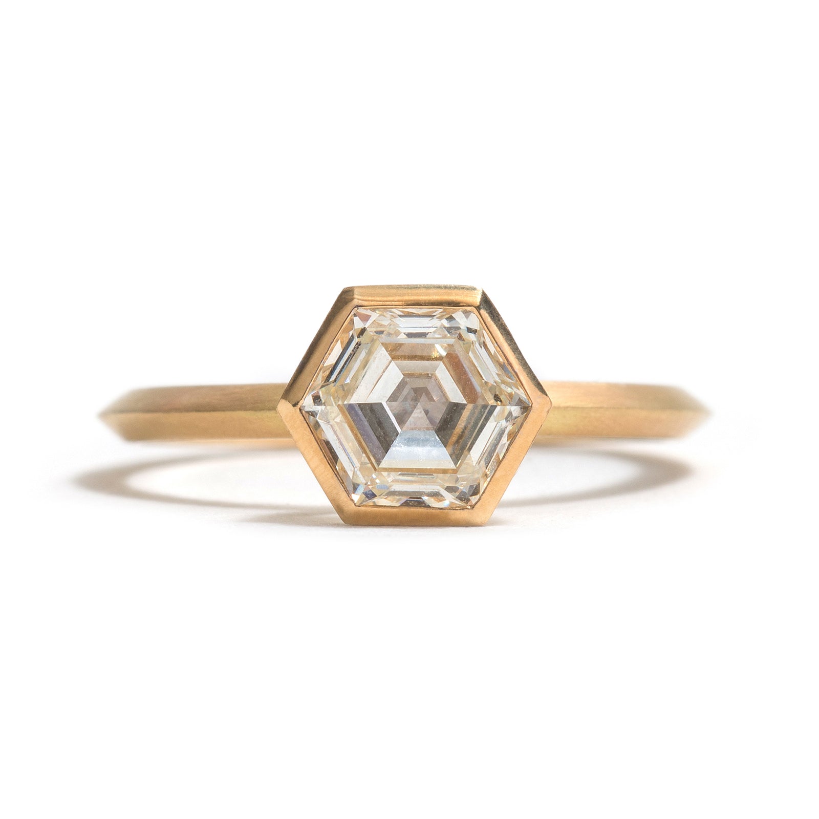Hexagonal Step Cut Elevate Ring